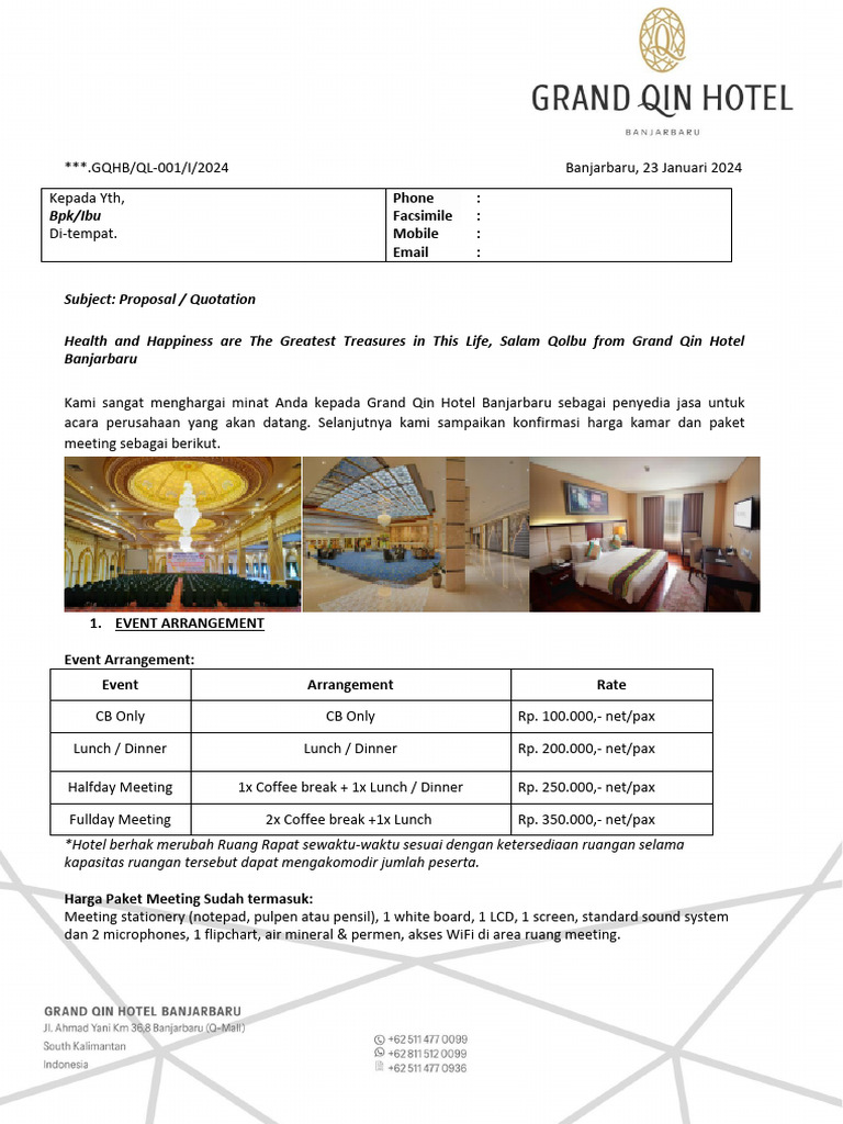 Qoutation Letter | PDF