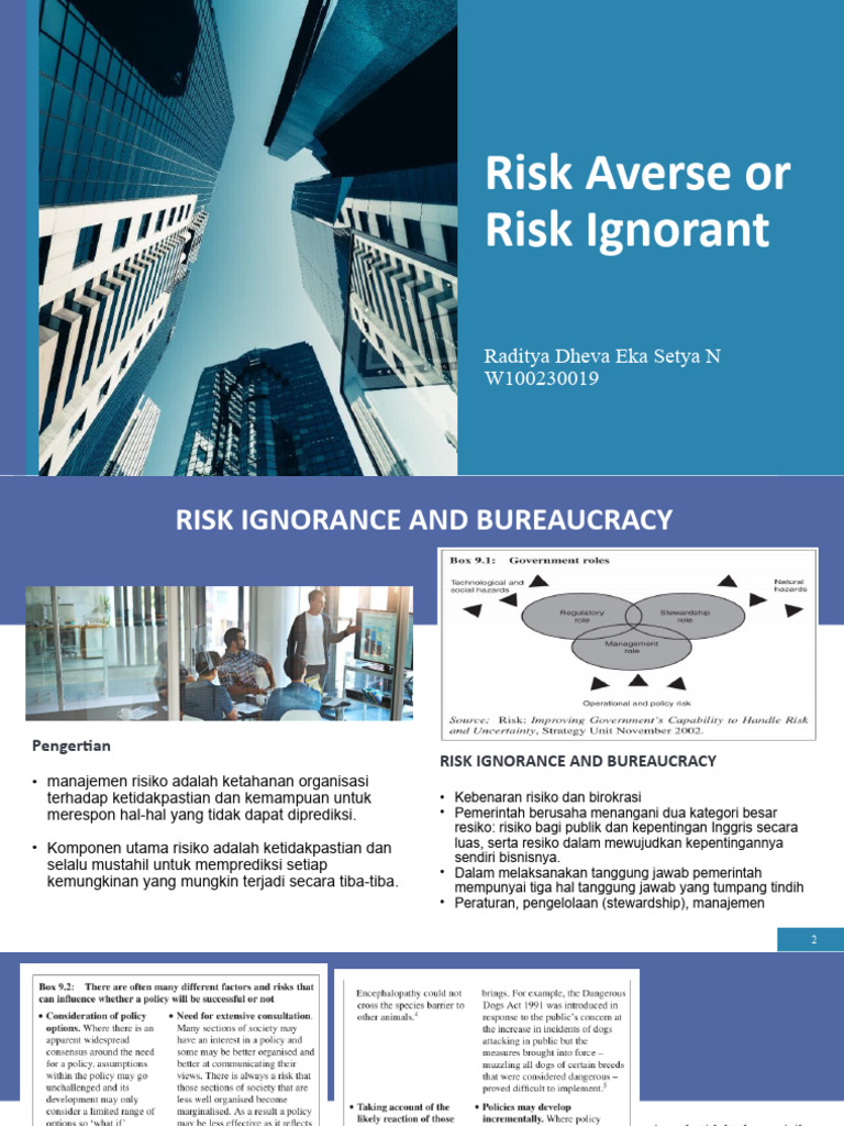 Risk Averse or Risk Ignorant | PDF