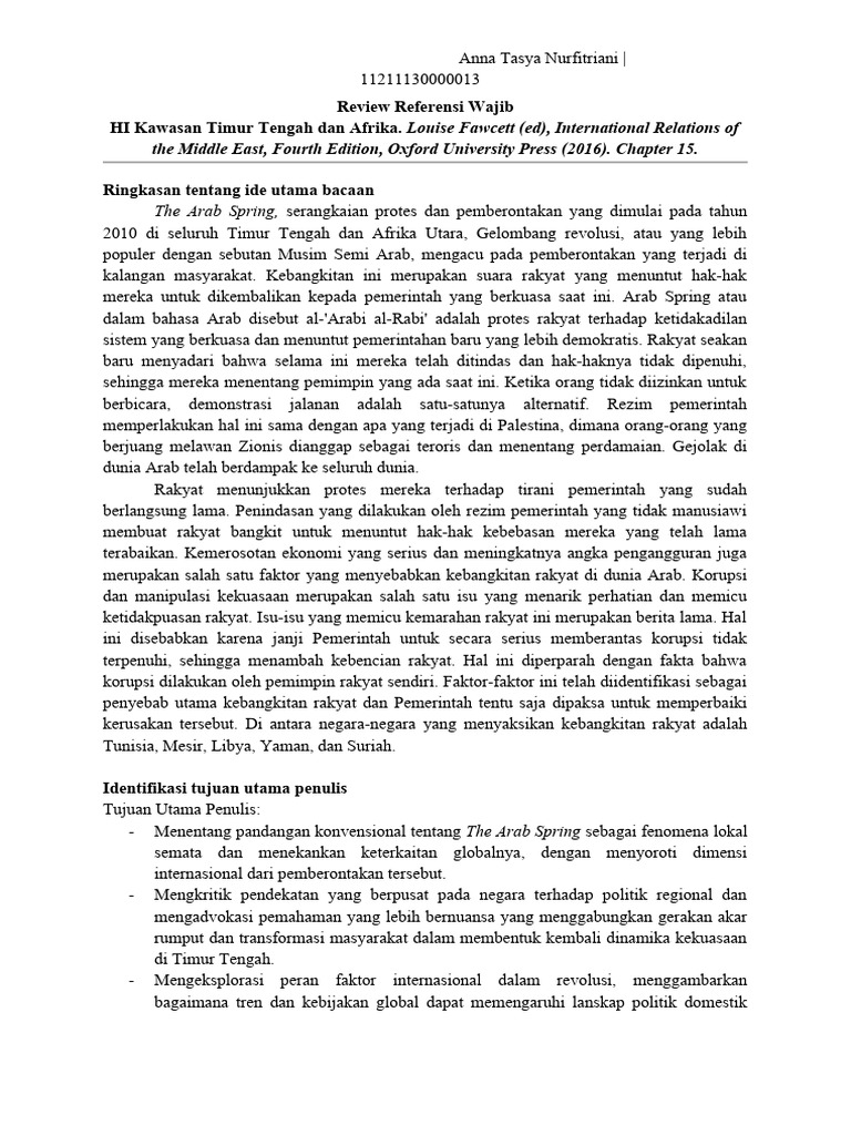 Anna Tasya - HI 6B - Review Week 9 MEA | PDF