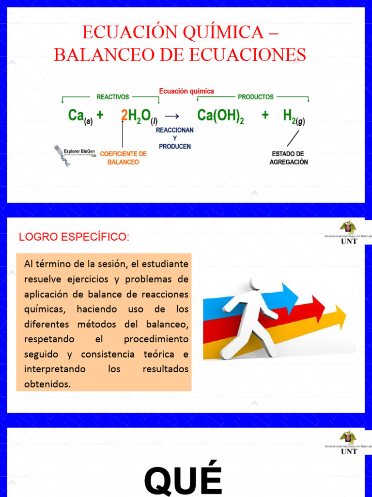 Sesión - Balanceo de Ecuaciones Químicas | PDF | Redox | Reacciones ...