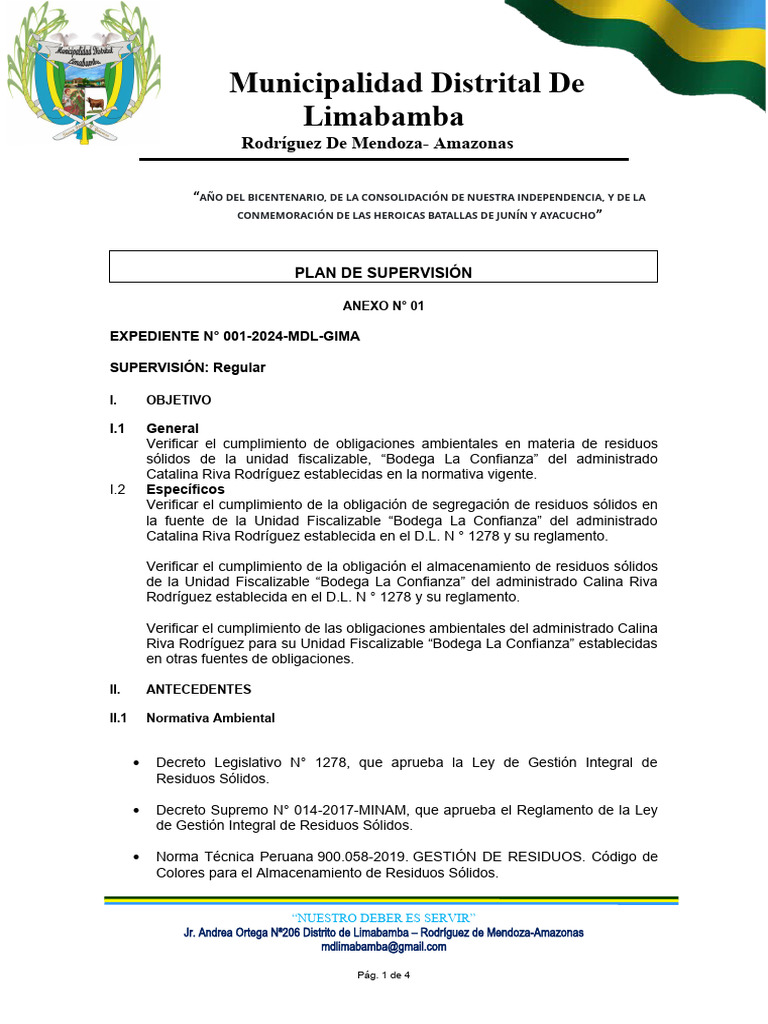 Plan de Supervisión MDL | PDF | Gobierno | Justicia