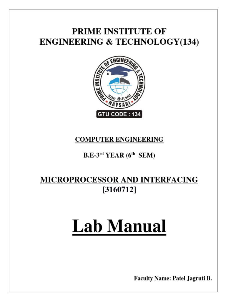 MI LABMANUAL Coverpage-Index | PDF | Programming | Computer Program