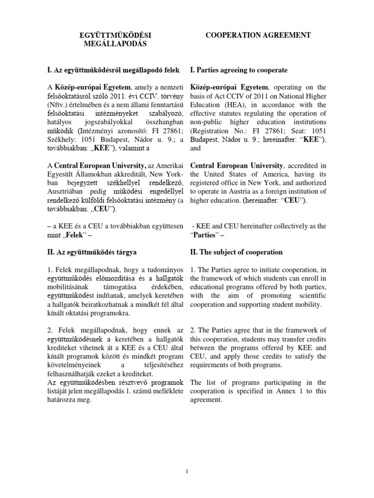 Ceu Kee Cooperation Agreement Final For Web | PDF