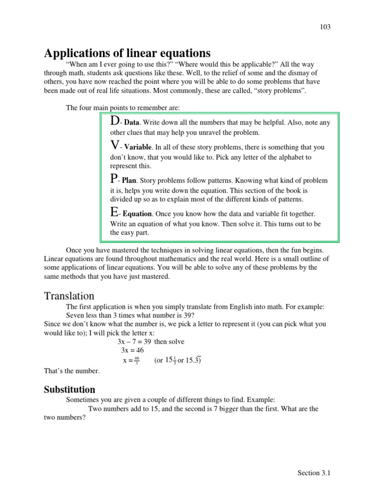 Linear Equations | PDF | Equations | Mathematics