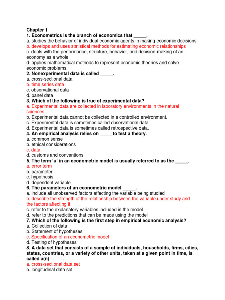 Quiz TH | PDF | Ordinary Least Squares | Errors And Residuals