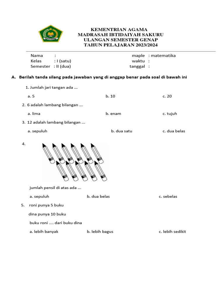 Soal Matematika Mama | PDF