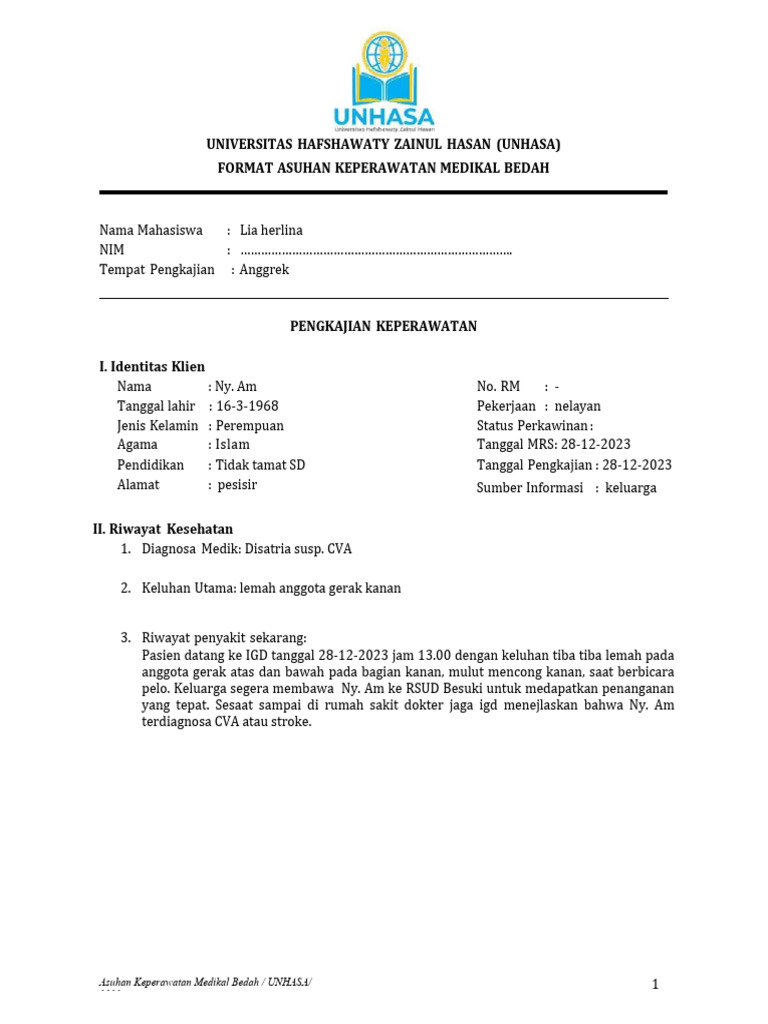 Format Askep KMB | PDF