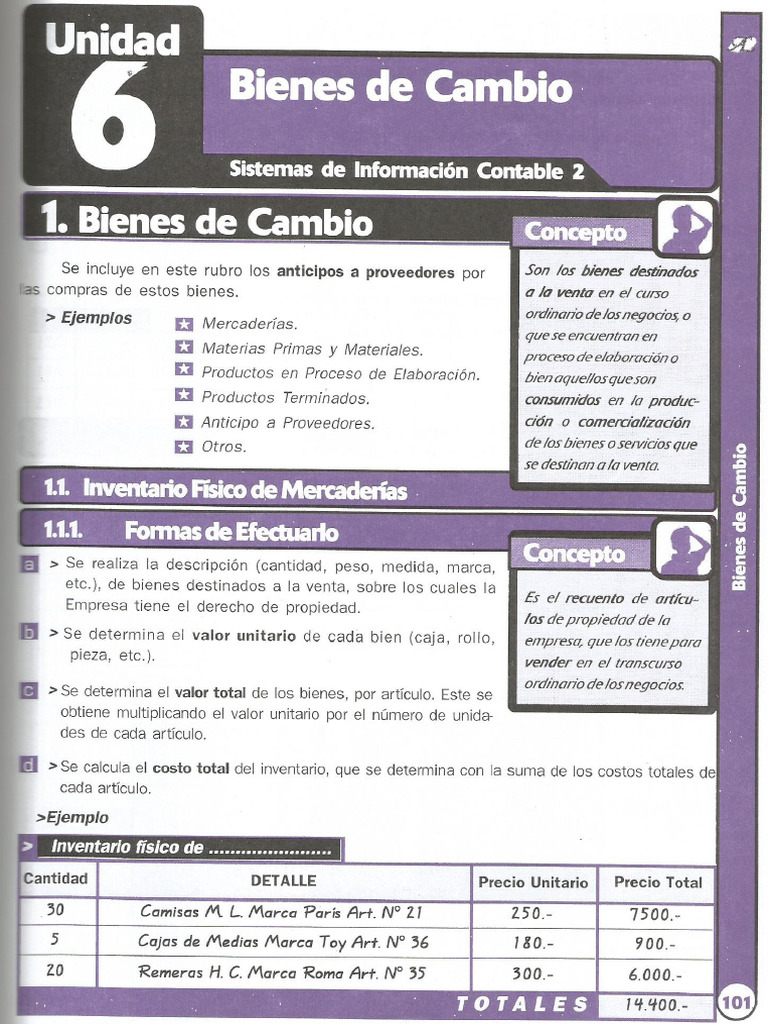 Bienes de Cambio | PDF
