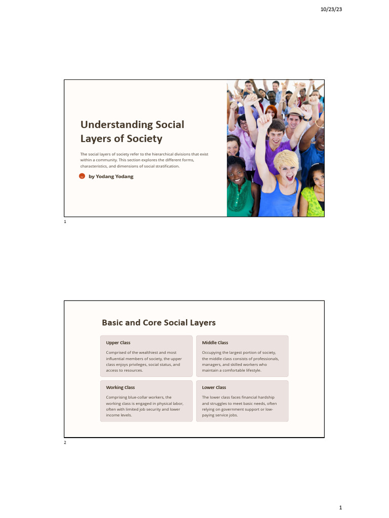 Understanding-Social-Layers-of-Society | PDF | Social Stratification ...