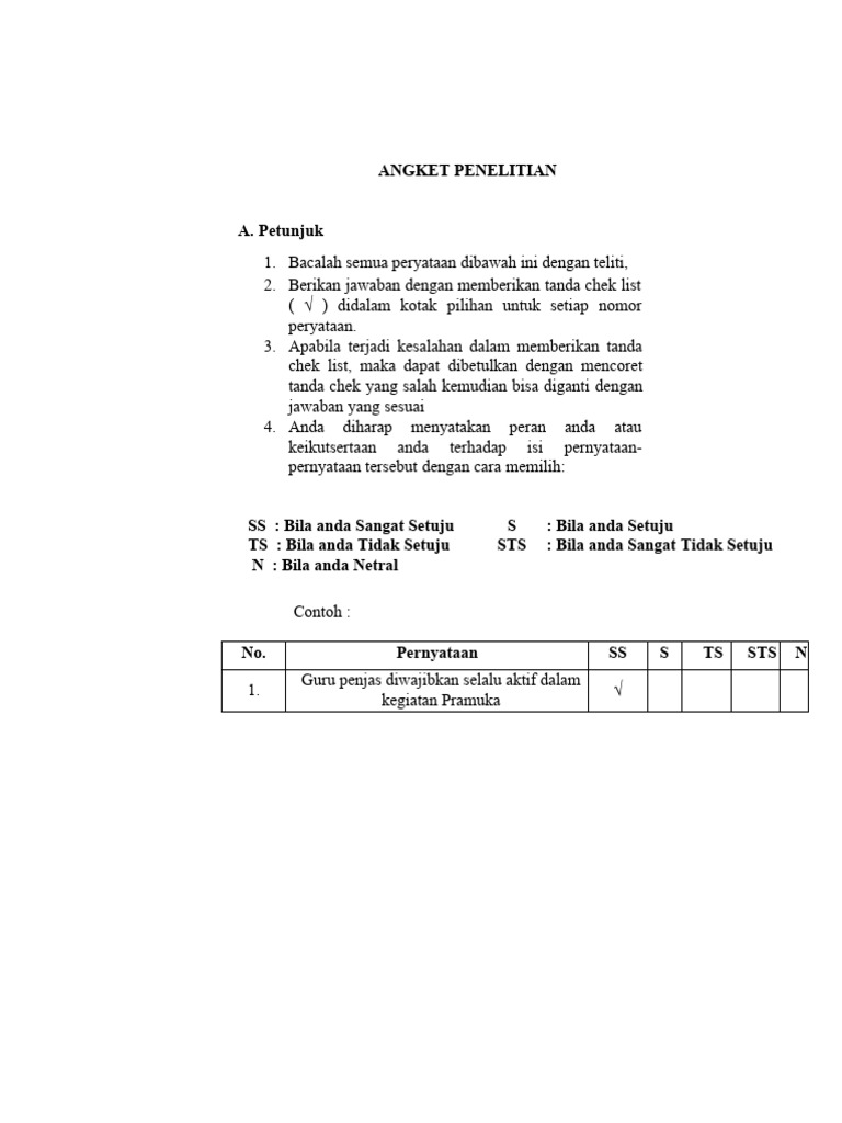 Angket Revisi | PDF | Karier & Perkembangan