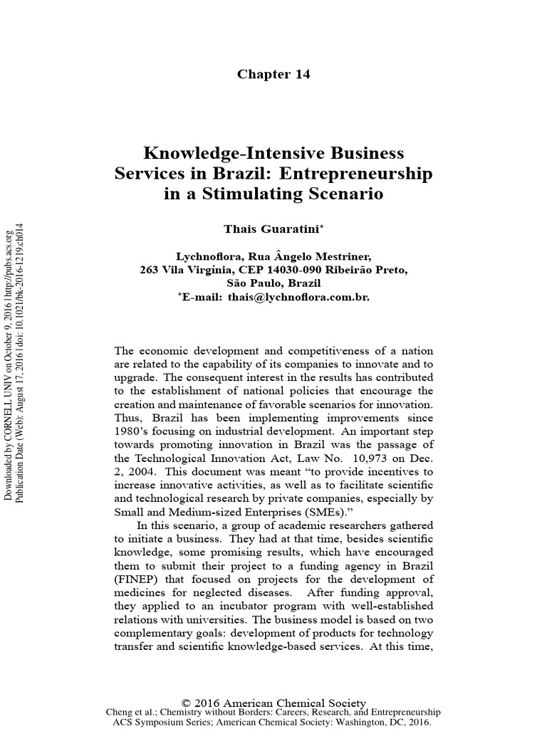 Knowledge Intensive Business Services in Brazil | PDF | Generic Drug ...