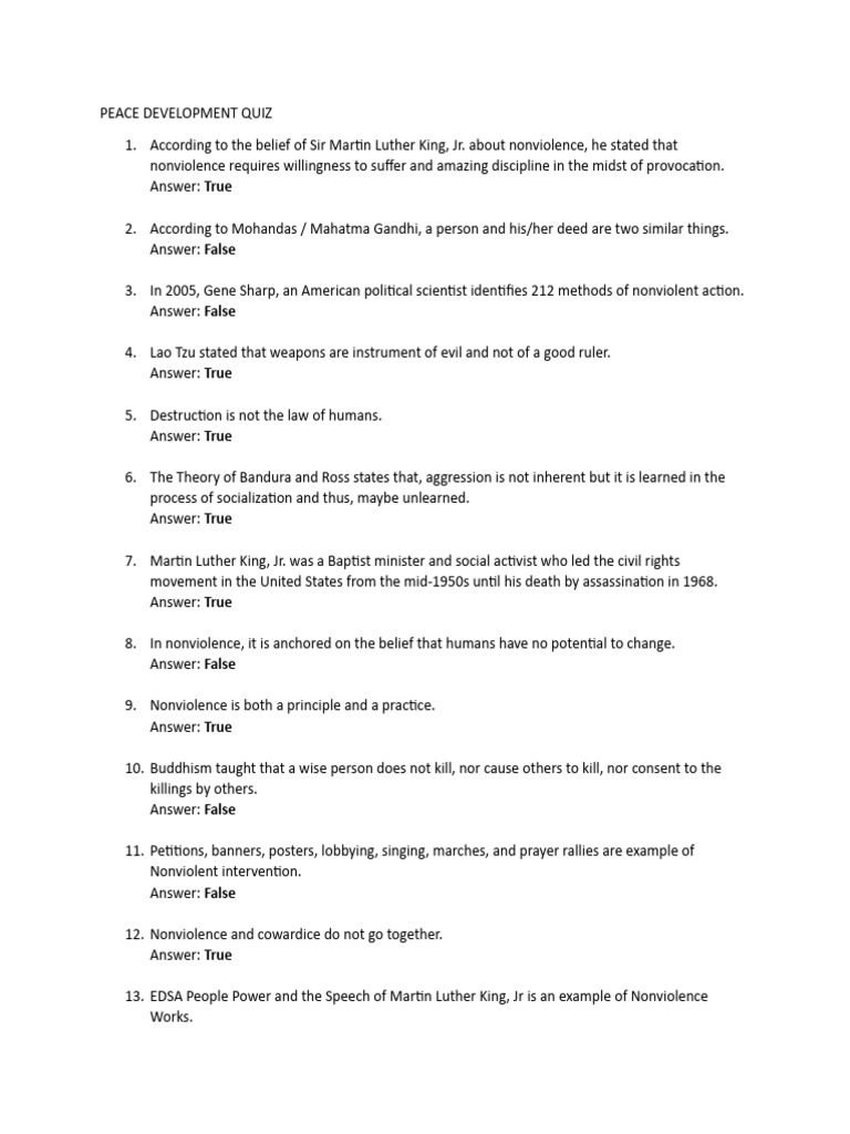 Nonviolence Principles and Methods | PDF