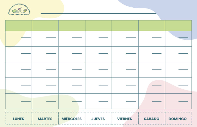 Plantilla Del Calendario | PDF