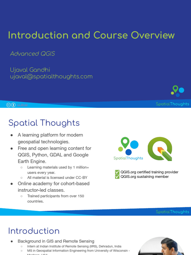 Introduction and Course Overview (Advanced QGIS) | PDF | Open Source | Geographic Information System