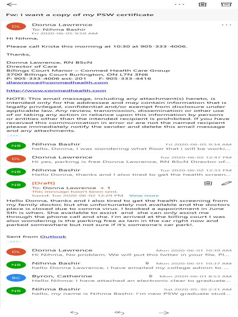 Mail - Nihma Bashir - Outlook | PDF | Internet