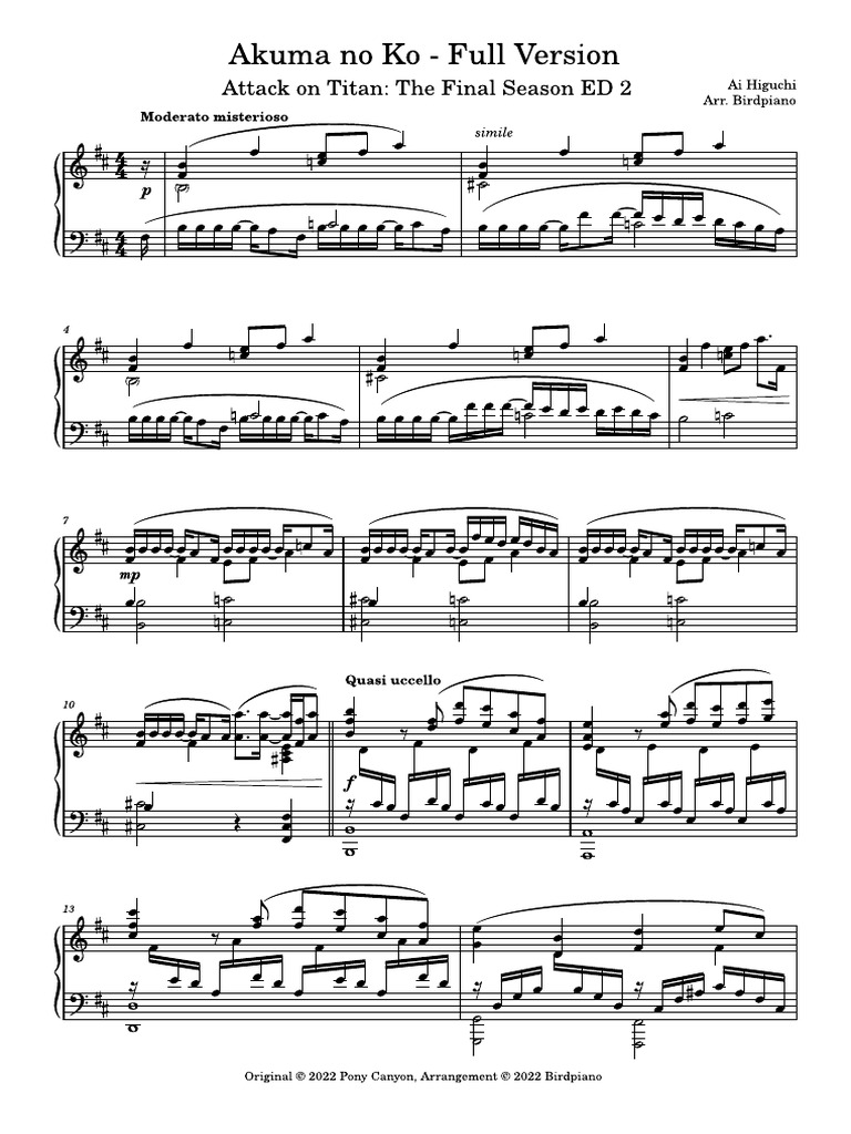 Akuma No Ko - Full Version | PDF