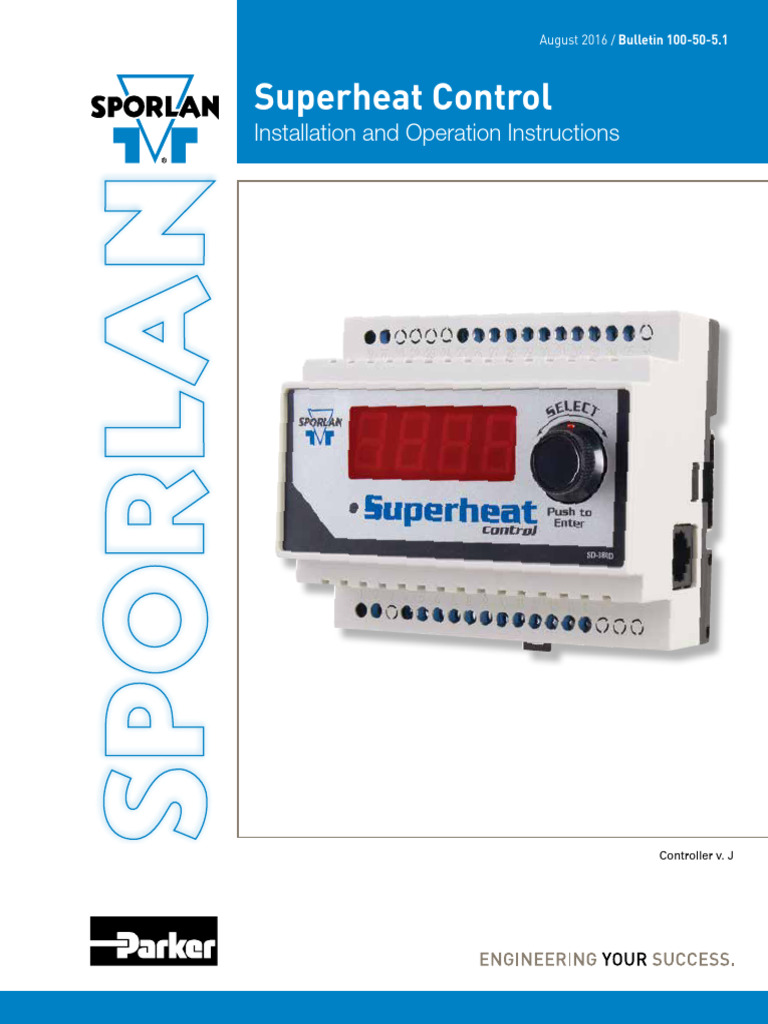 Superheat Control Installation Guide | PDF | Relay | Thermostat