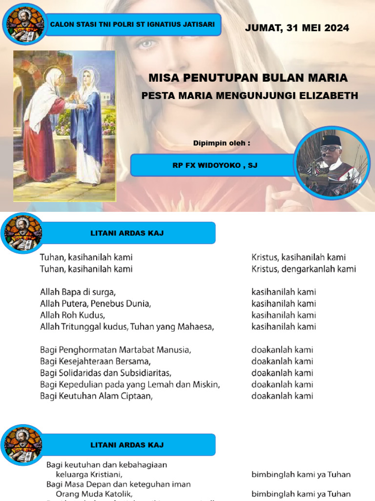 Misa Penutupan Bulan Maria 2024 | PDF