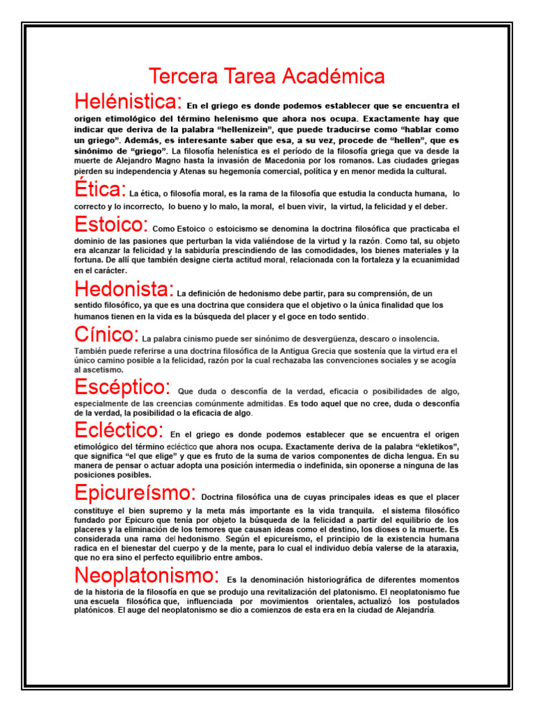 Tercera Tarea Académica Filosofía | PDF | Aristóteles | Platón