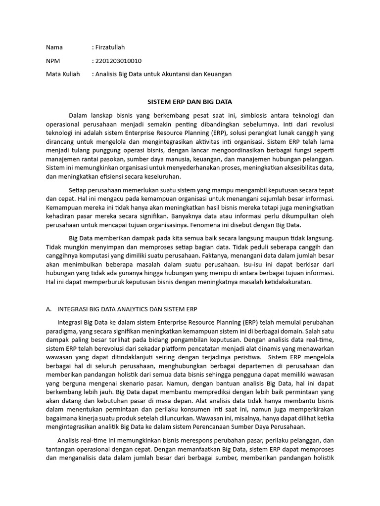 Contoh Platform Big Data - Firzatullah | PDF