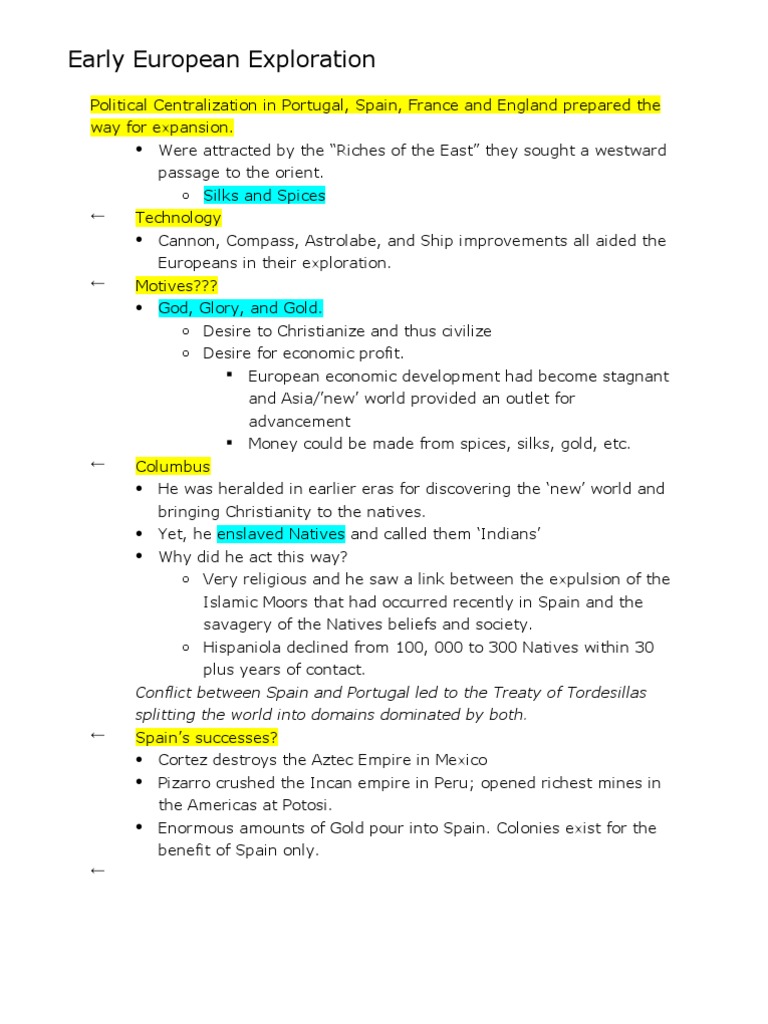 European Exploration | PDF | Age Of Discovery | North America