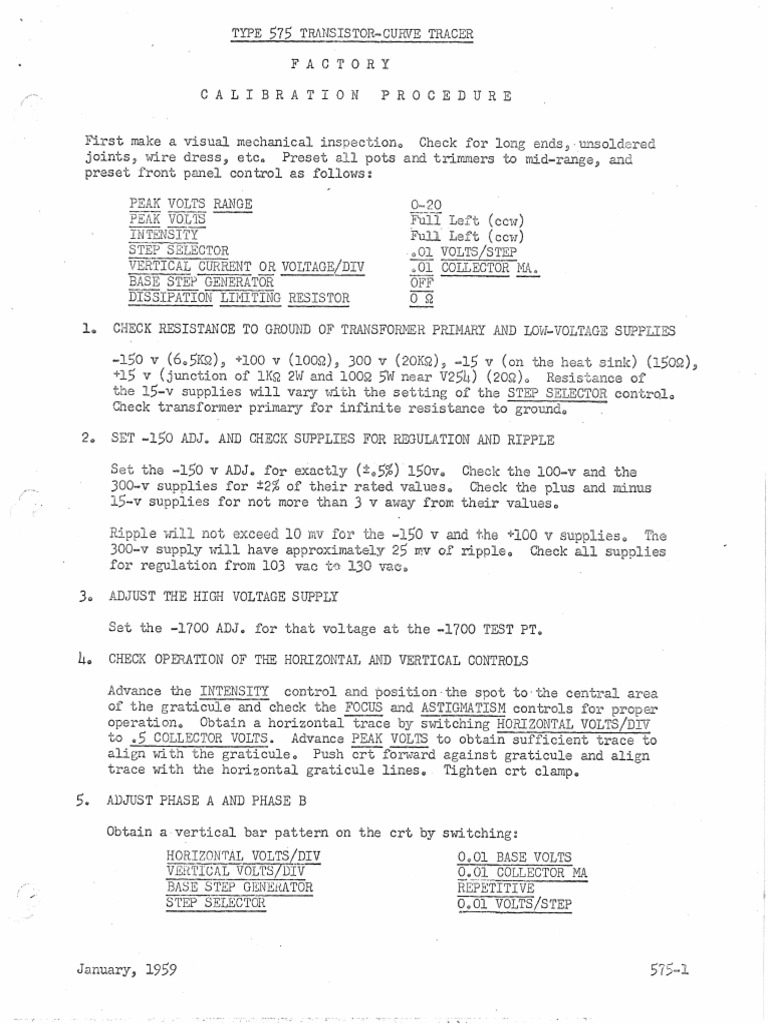 Tek 575 Fac Cal | PDF