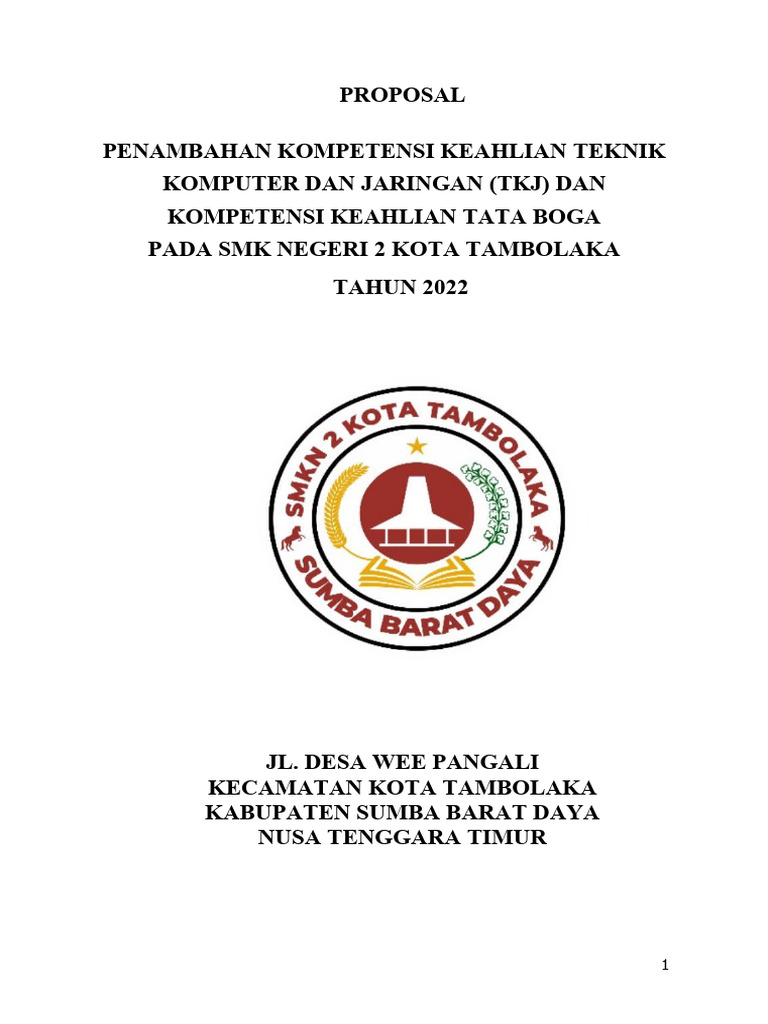 Proposal Kompetensi Baru SMK | PDF