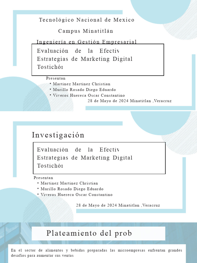 Reporte de Exposición Del Informe Final de Investigación | Descargar ...