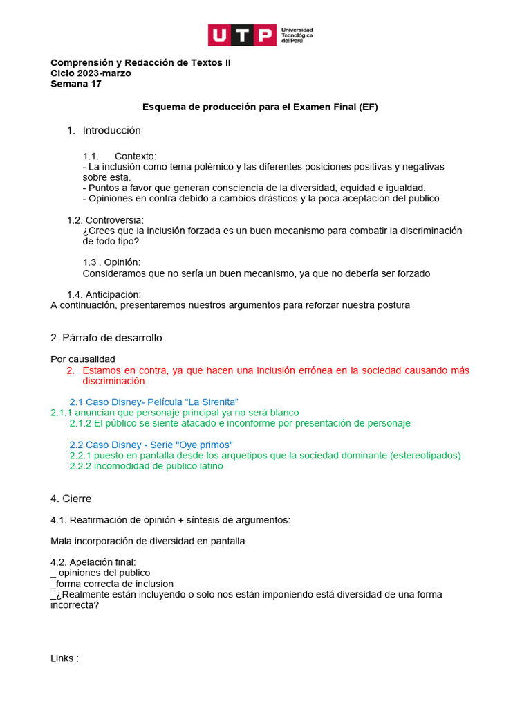 S17 - Formato para El Esquema de Producción | PDF S17 - Formato para El Esquema de Producción | PDF