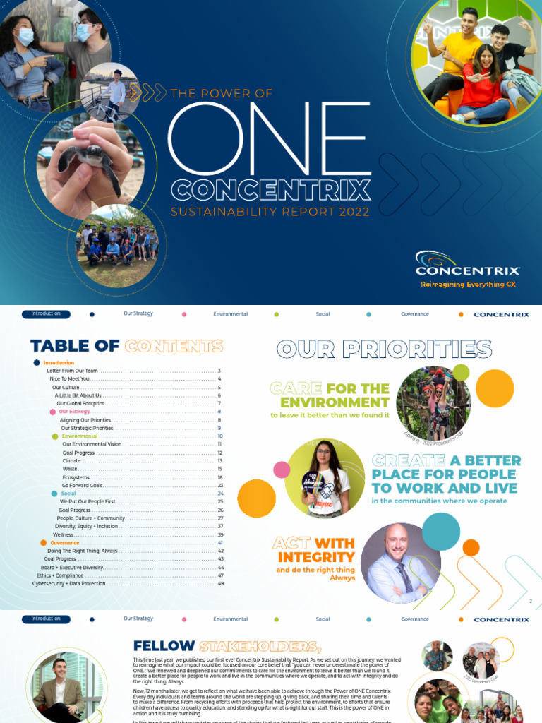 Concentrix Sustainability Report 2022 | PDF | Sustainability | Governance