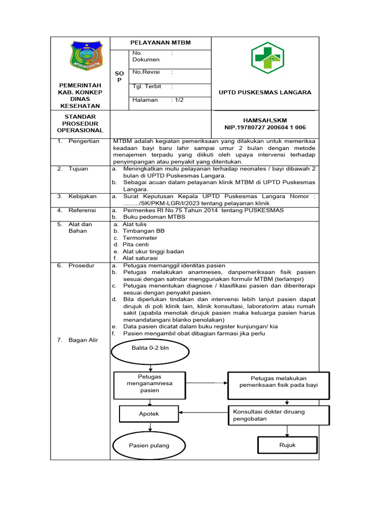 Sop MTBS Baru | PDF
