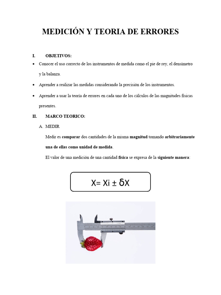 Medición y Teoria de Errores | PDF