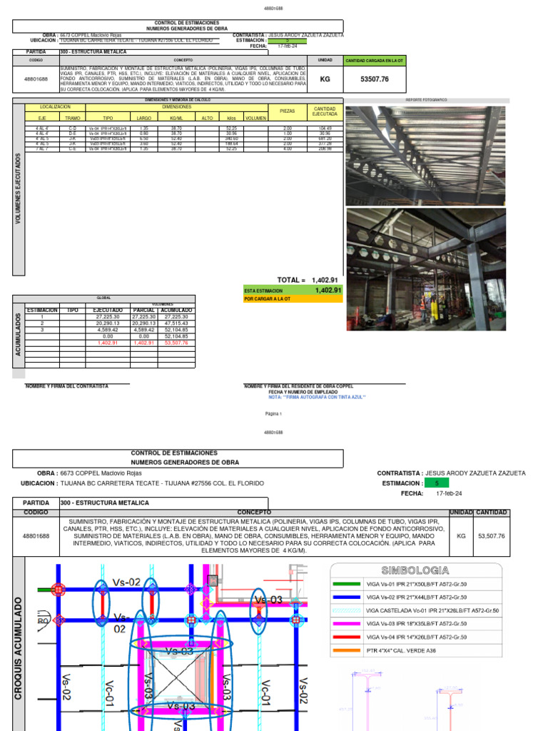 Estimaciones de Estructura Metálica Coppel | PDF | Tornillo ...