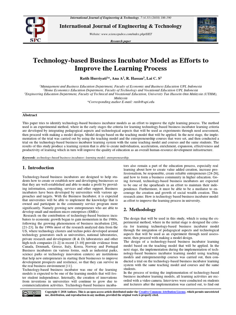 Ijet 23556 | Download Free PDF | Entrepreneurship | Startup Company