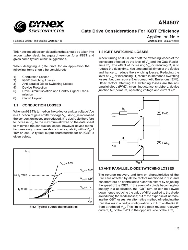 Gate Drive DYNEX | Download Free PDF | Bipolar Junction Transistor | Diode