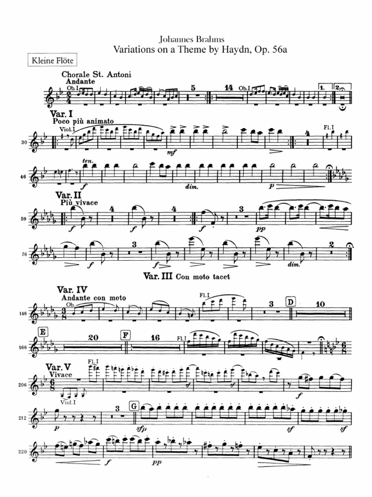 03 Piccolo Brahms Haydn Variations | PDF