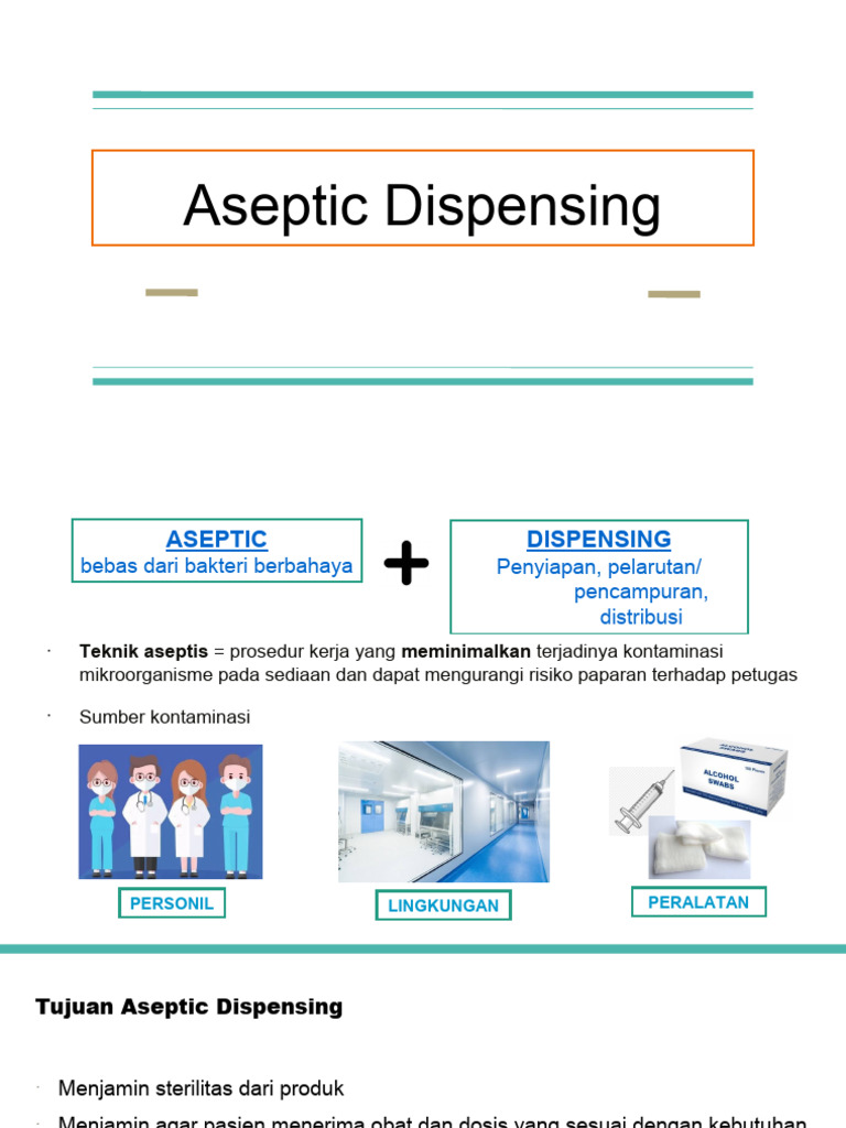 Tujuan dan Prosedur Aseptic Dispensing | PDF