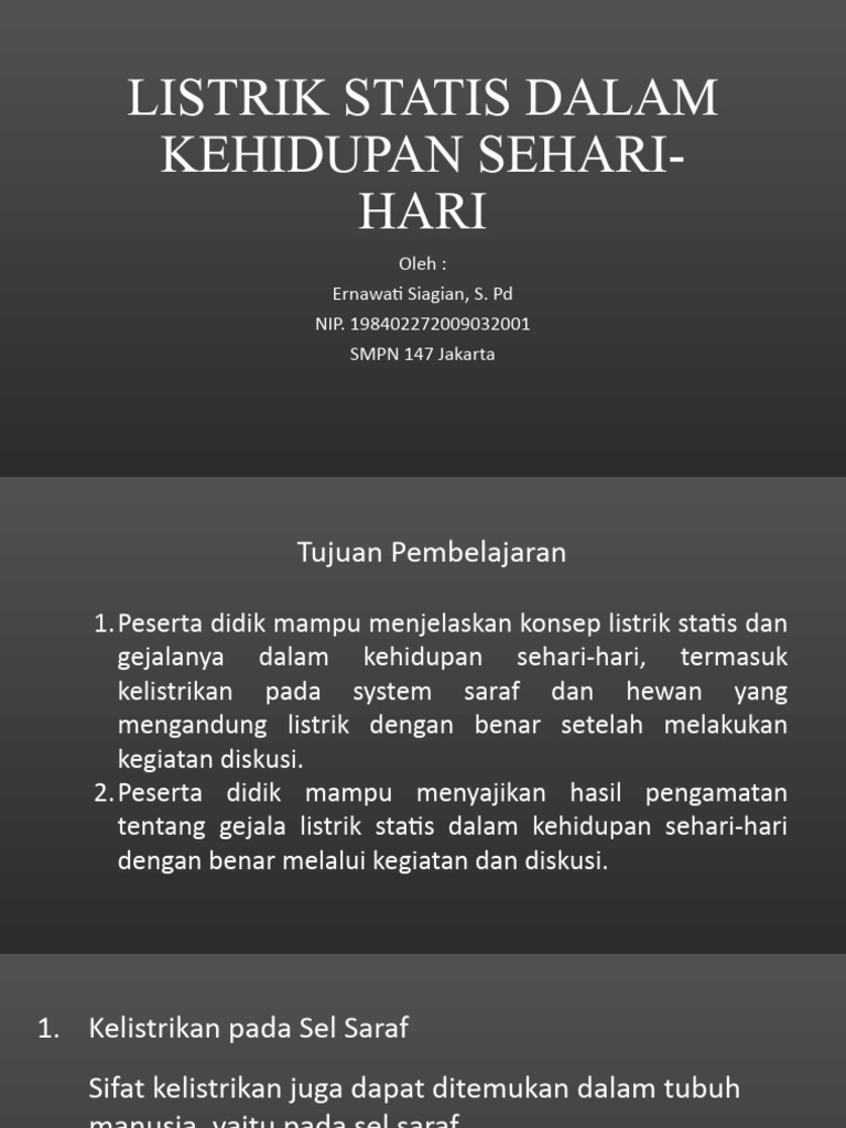Listrik Statis dalam Kehidupan Sehari-hari | PDF | Kesehatan Holistik ...