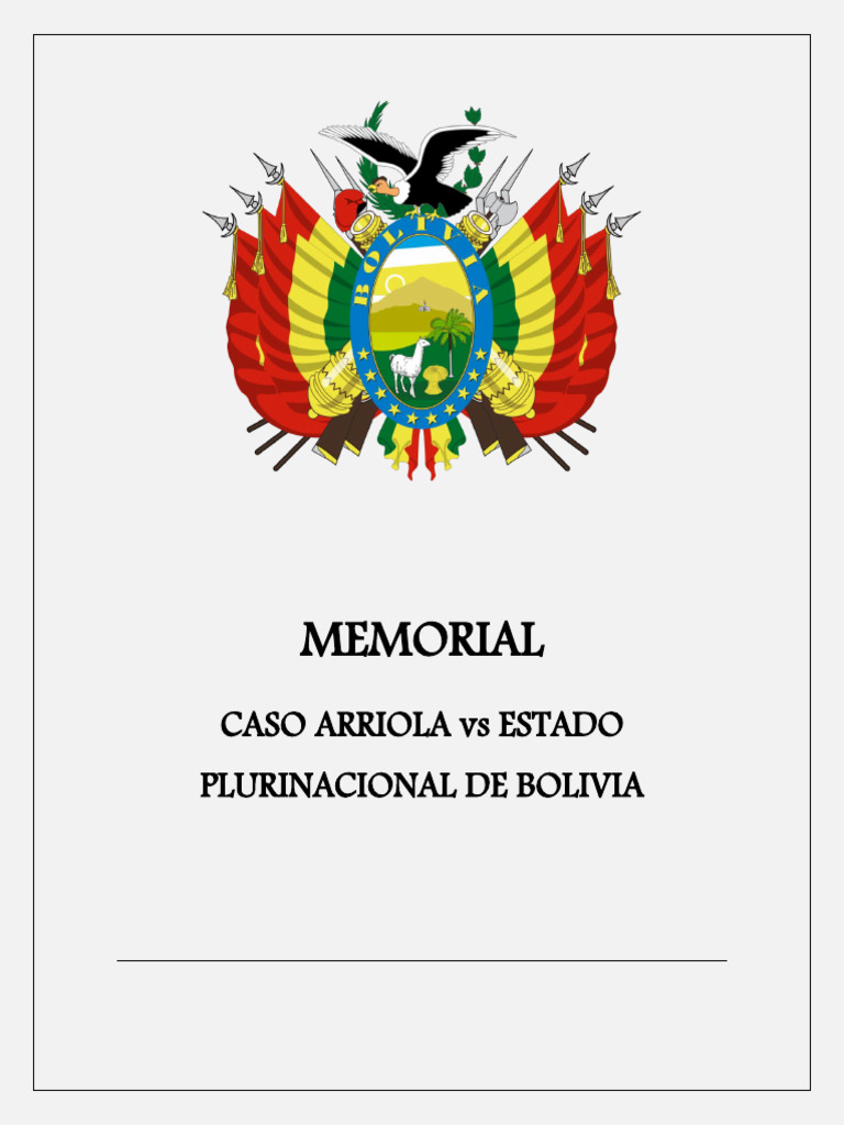MEMORIAL | PDF | Estado (política) | Bolivia