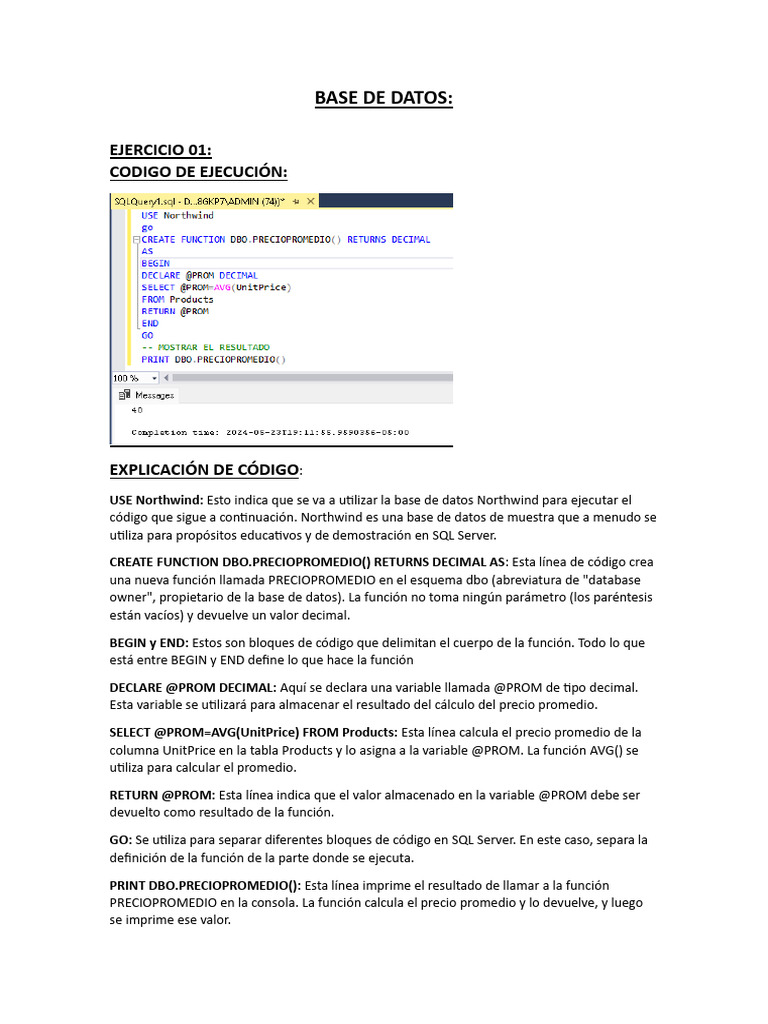 Base de Datos-Jueves-23-05 | PDF | SQL | Servidor SQL de Microsoft