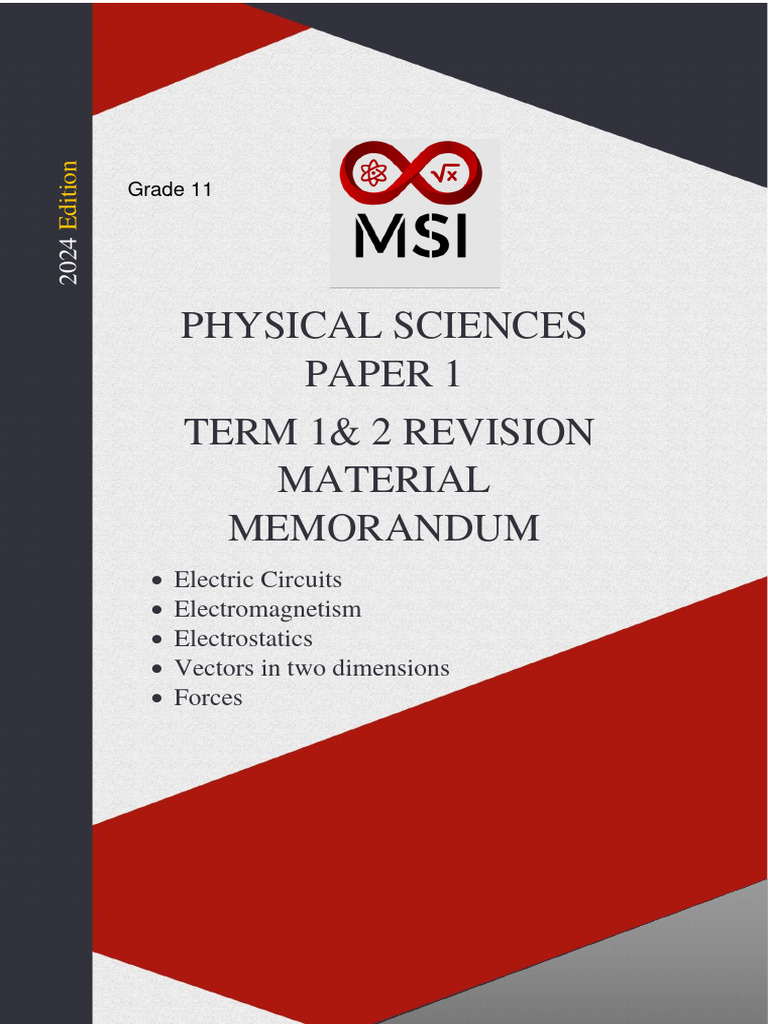 Grade 11 Term 1 0 2 Revision Material Memorandum | PDF | Science ...