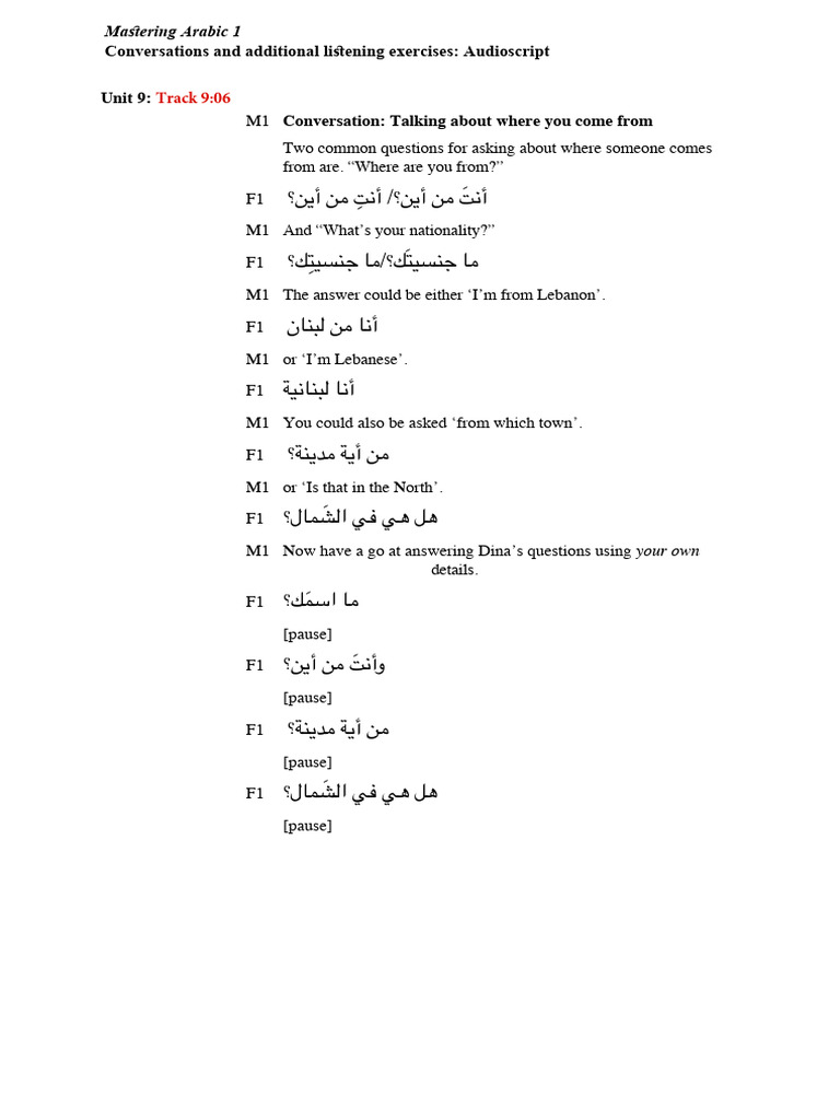 Unit 9 Audio Transcript | PDF