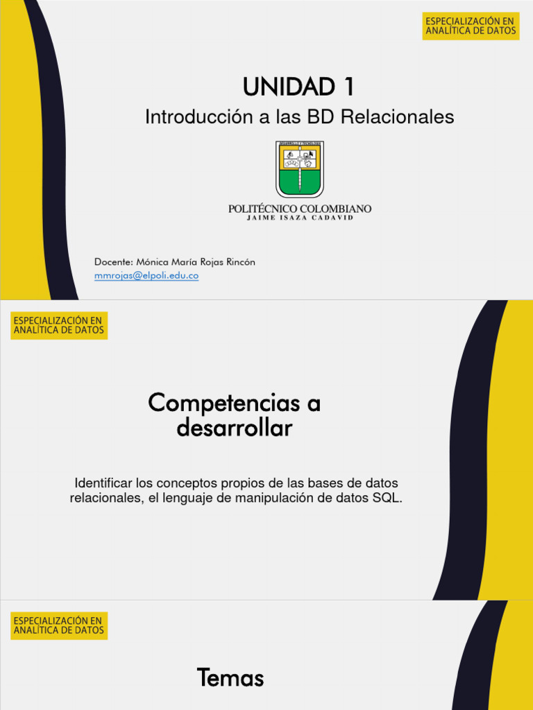 Introduccion Bases de Datos | PDF | Bases de datos | SQL