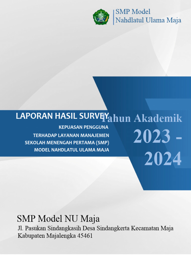 Kiki Murtaki - S2 MPI UNMA - Laporan Survey Kepuasan Layanan Manajemen Sekolah | PDF | Bisnis