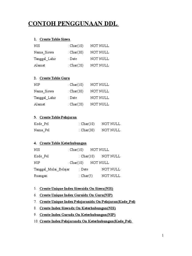 Tugas Basis Data Agus DDL DCL DML | PDF