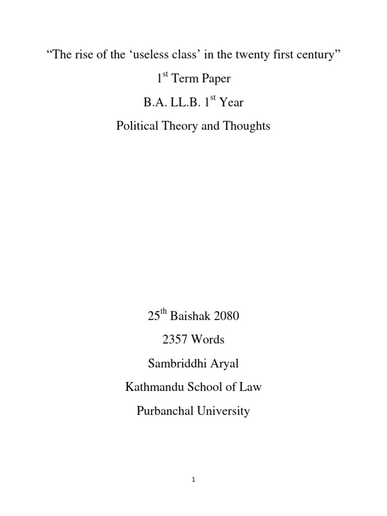 Rise of the Useless Class in Society | PDF | Agriculture | Automation