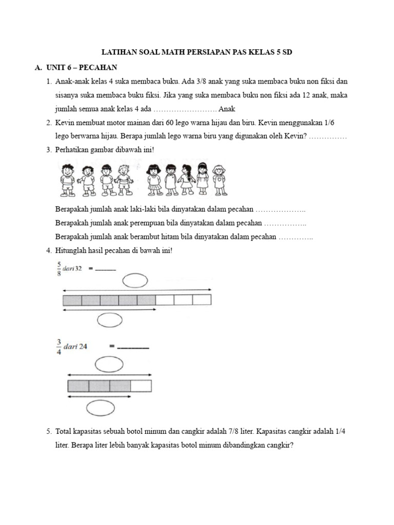 Latihan Soal Math Persiapan Pas Kelas 4 Indira | PDF | Olahraga ...