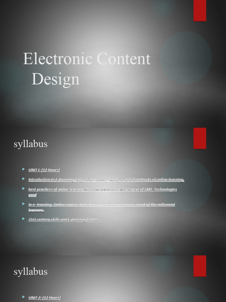 Electronic Content Design | PDF | Educational Technology | Multimedia