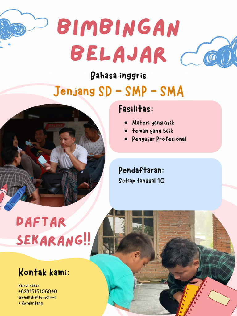 Flyer Promosi Bimbingan Belajar Dan Kursus Anak Simple | PDF