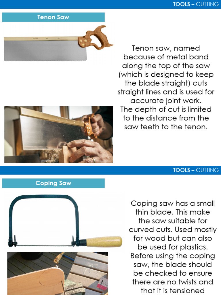 Woodworking Tools Guide | PDF | Blade | Tools
